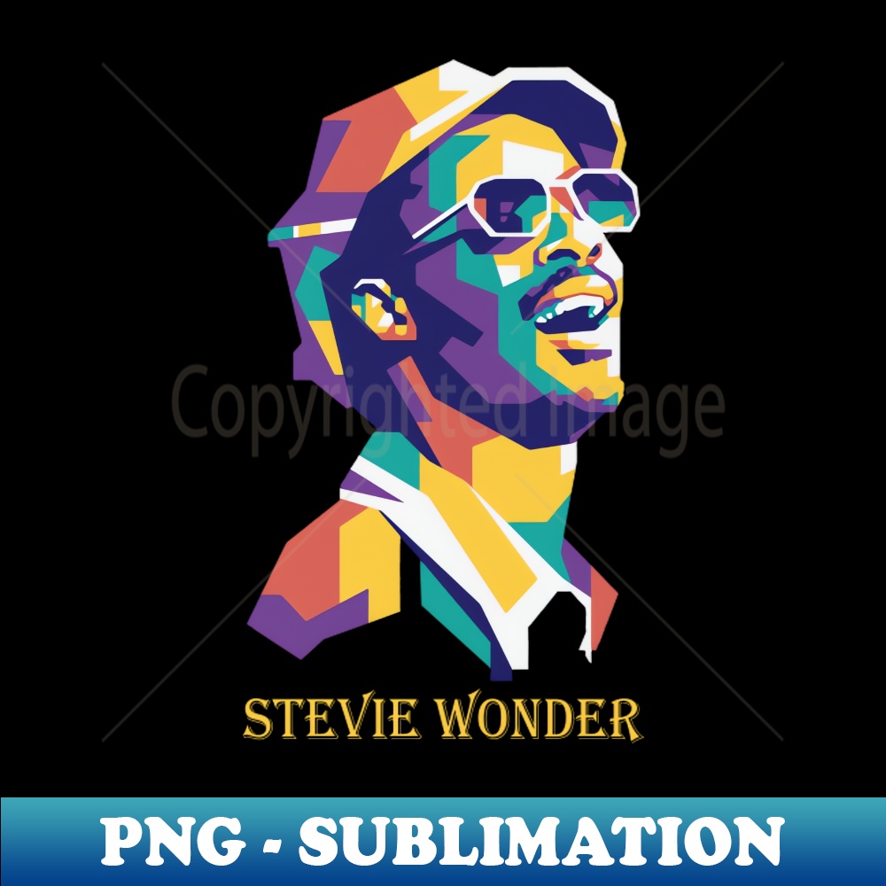 Stevie Wonder WPAP Limit Color Yellow - Exclusive PNG Sublim - Inspire ...