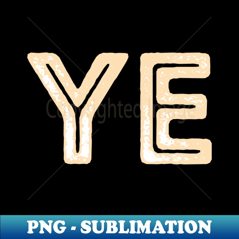 Rustic Capital Letters Word YE in Cream - Modern Sublimation - Inspire ...