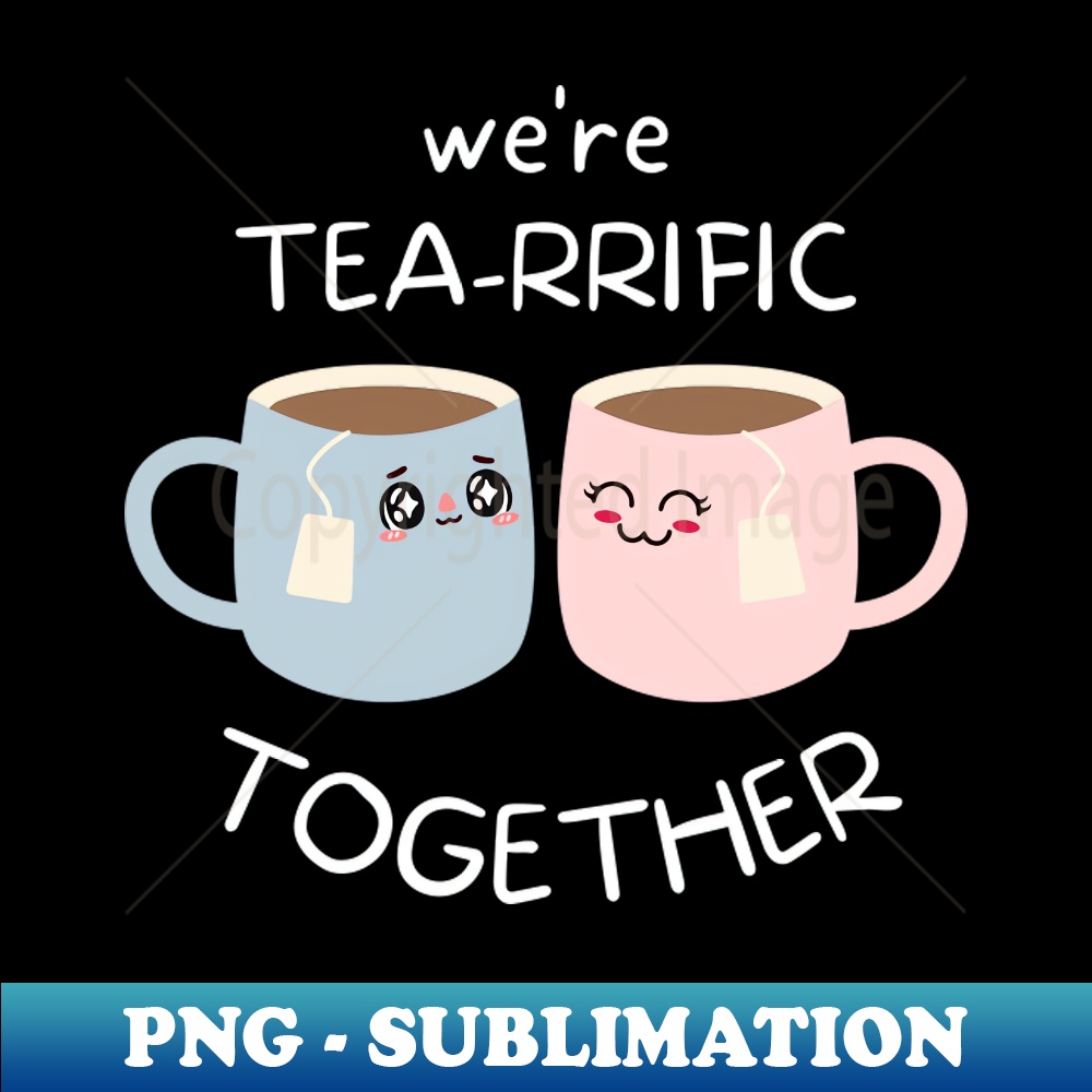 Tea Puns Quote Print Chibi Design Puns Cartoon Were Tea-rrif | Inspire ...