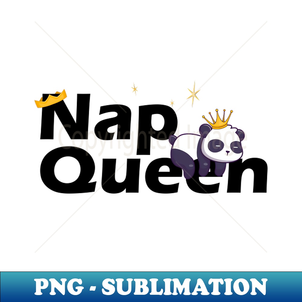 Nap Queen panda - PNG Transparent Sublimation Design - Inst | Inspire Uplift