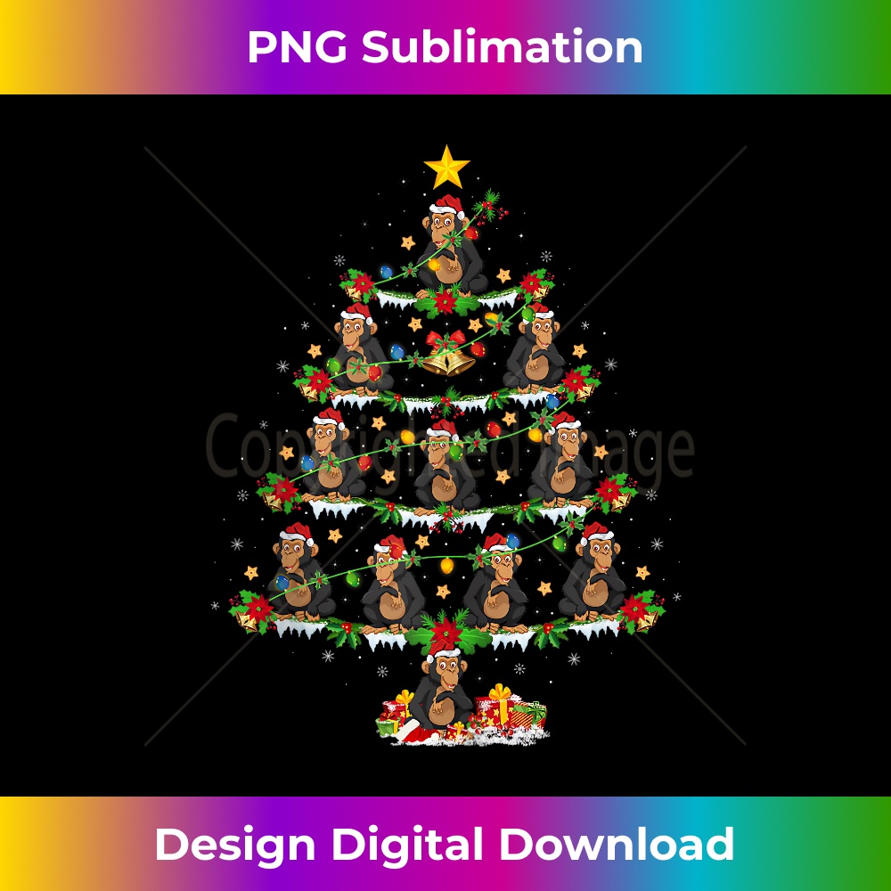 Holiday Xmas Lighting Santa Bonobo Christmas Tree Tank - Boh | Inspire ...