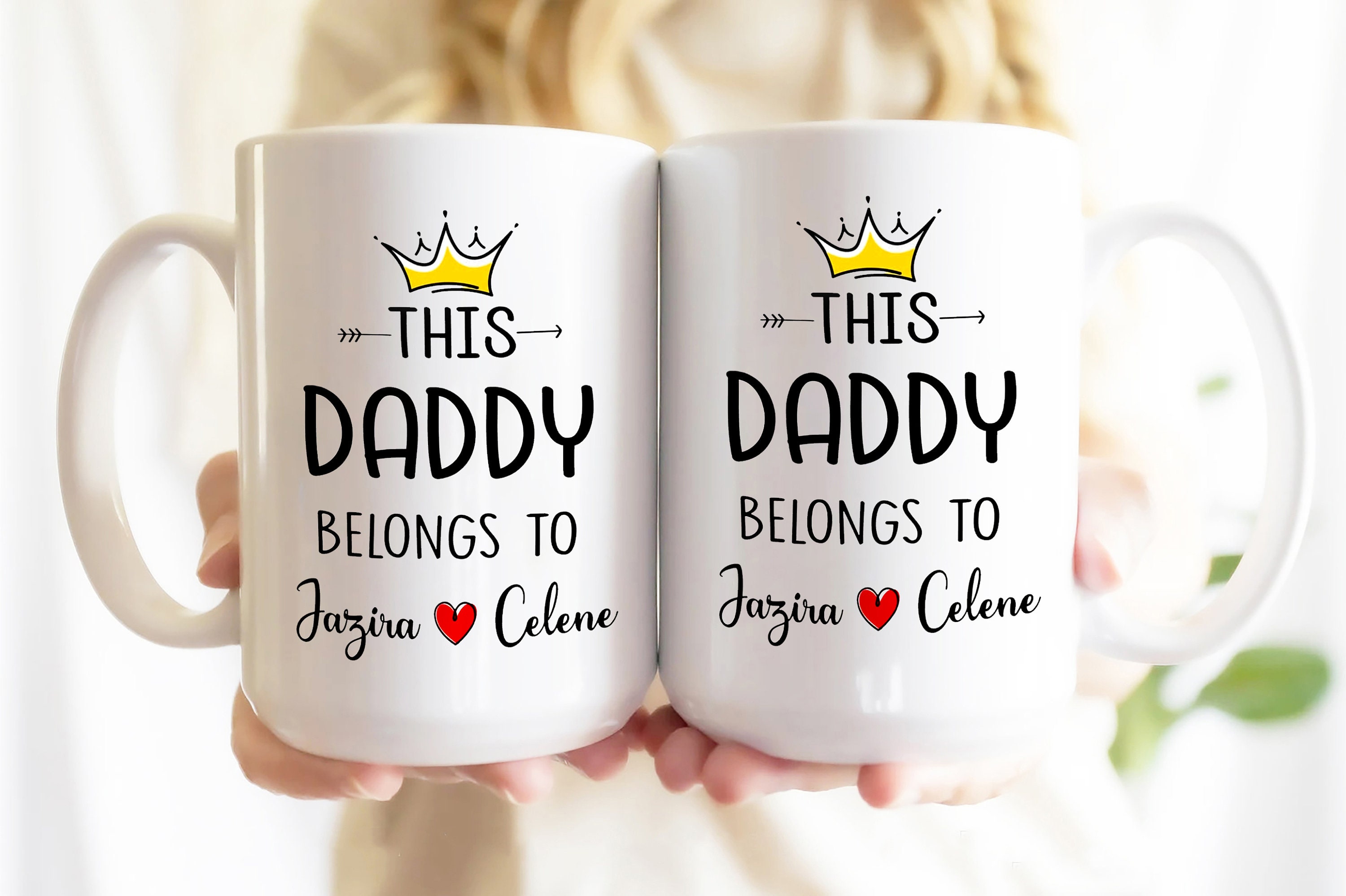 Personalized Kids Names This Daddy Belongs To White Coffee M | Inspire ...