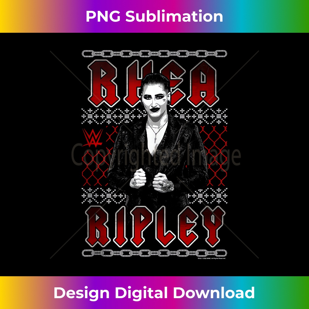 WWE Christmas Ugly Sweater Rhea Ripley Tank T - Deluxe PNG S | Inspire ...