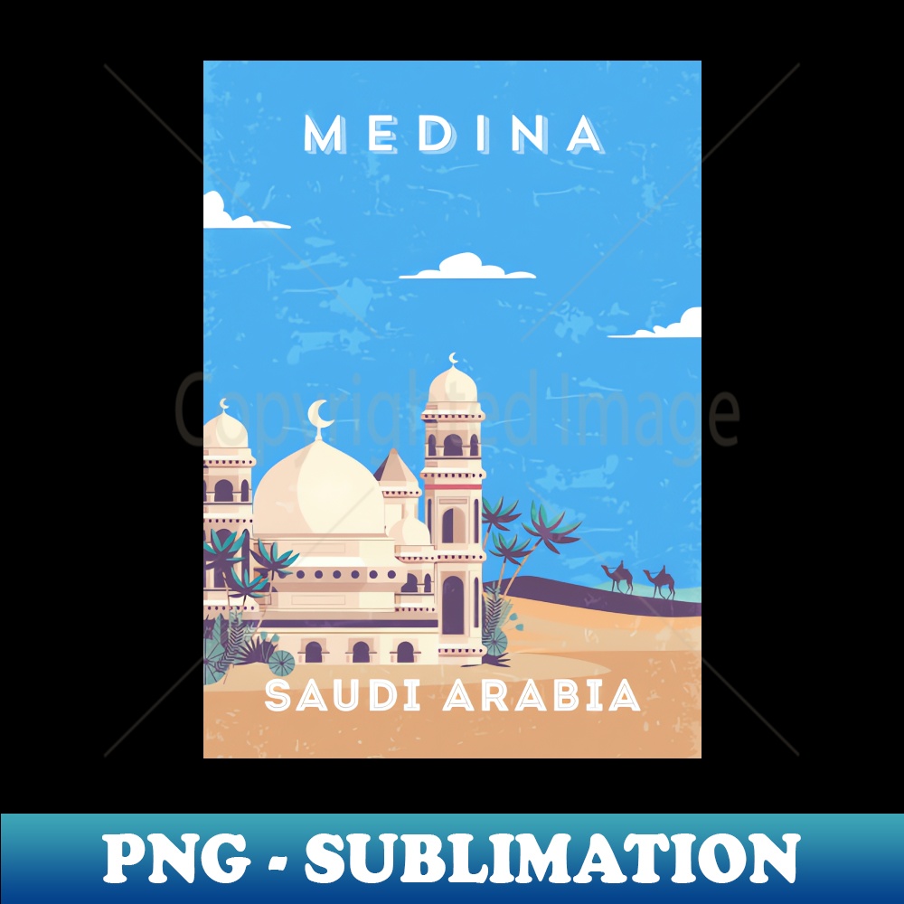 Medina Saudi Arabia - Retro travel minimalist poster - Creat | Inspire ...