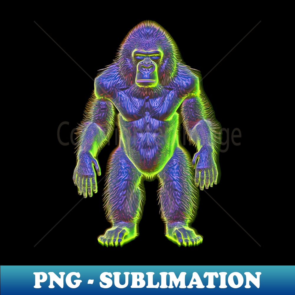 Psychedelic Neon Bigfoot - Trippy Sasquatch Art for Nature L | Inspire ...