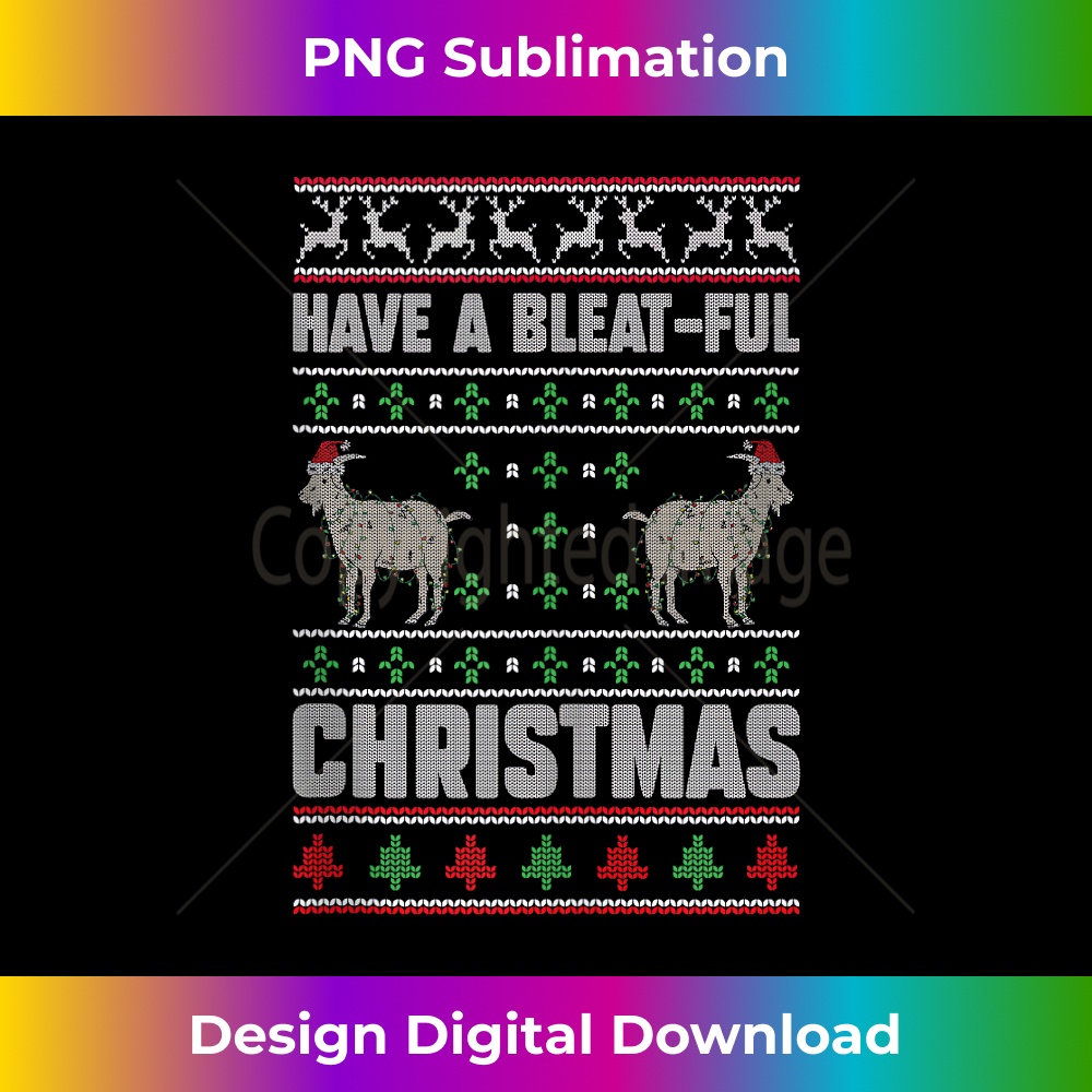 Merry Goatmas Santa Animal Farmer Farming Christmas Goat Tan - Inspire ...