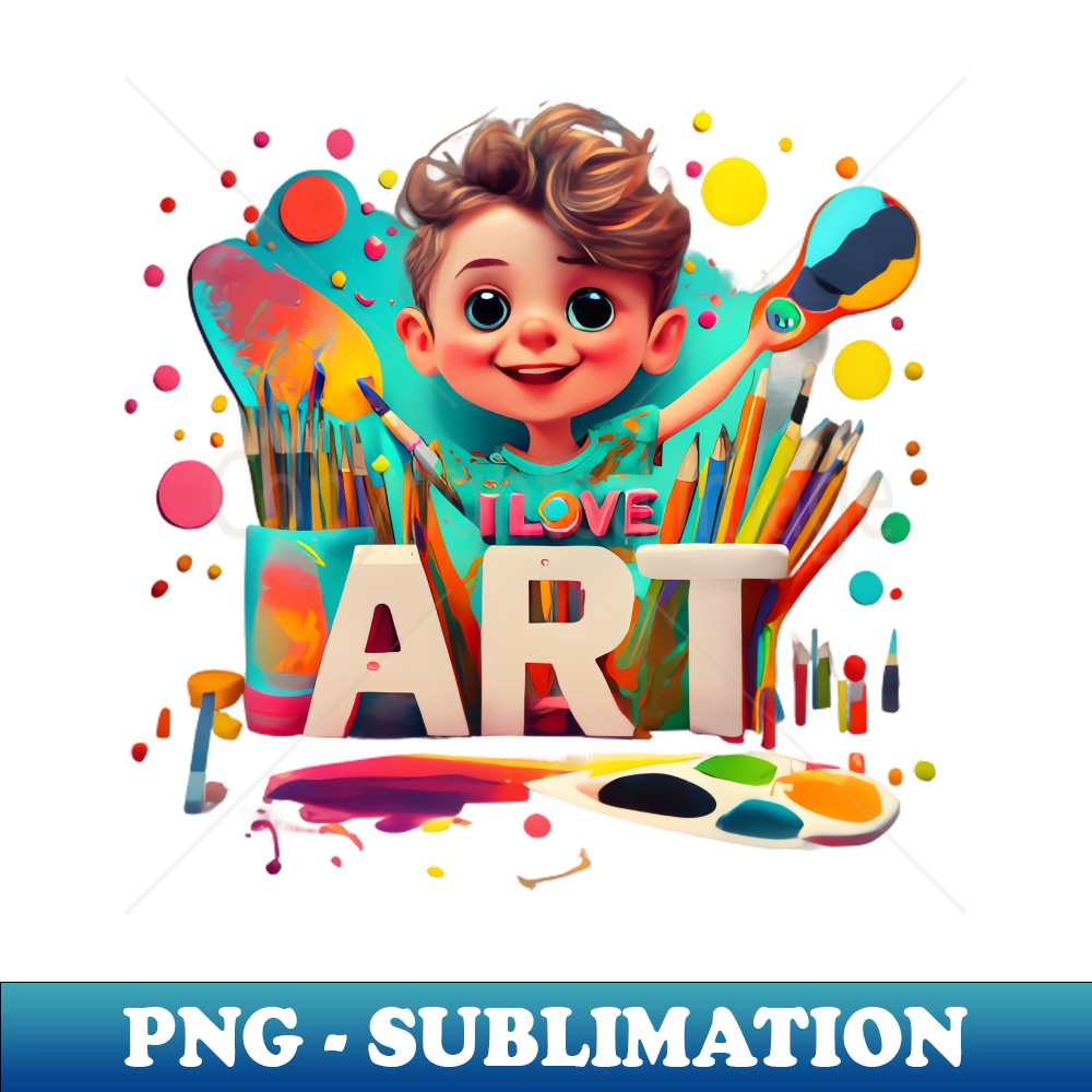 I Love Art - Instant PNG Sublimation Download - Unlock Vibra | Inspire ...