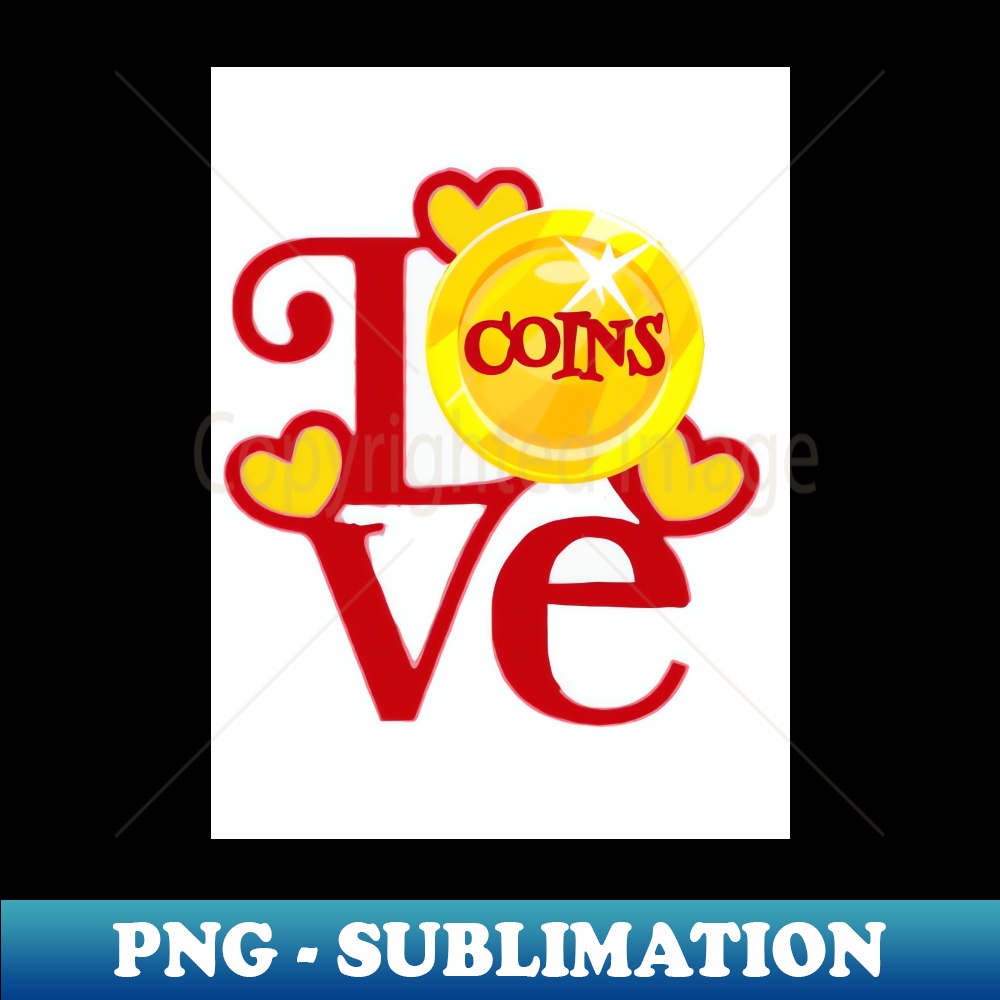 Red Yellow Love Coins - Stylish Sublimation Digital Downloa | Inspire ...