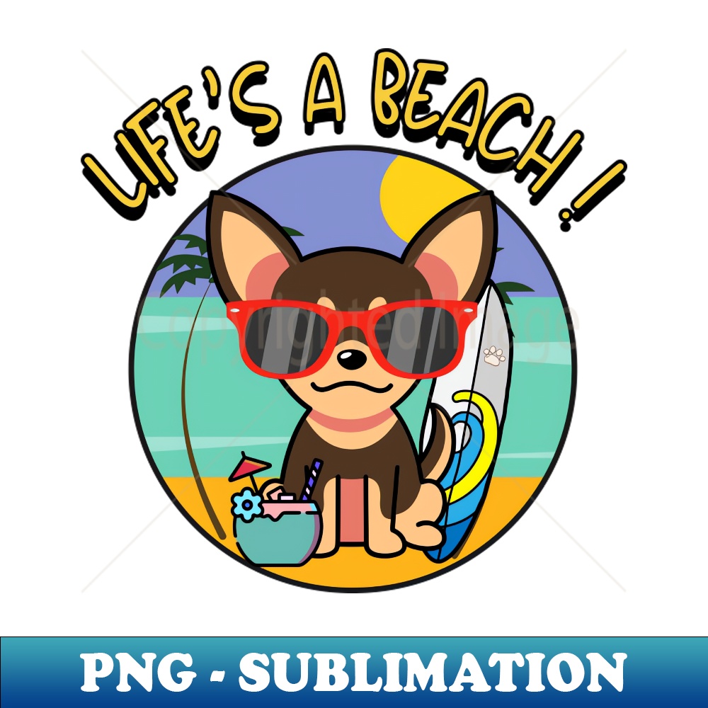 Cute small dog Goes to the beach - High-Resolution PNG Subli | Inspire ...
