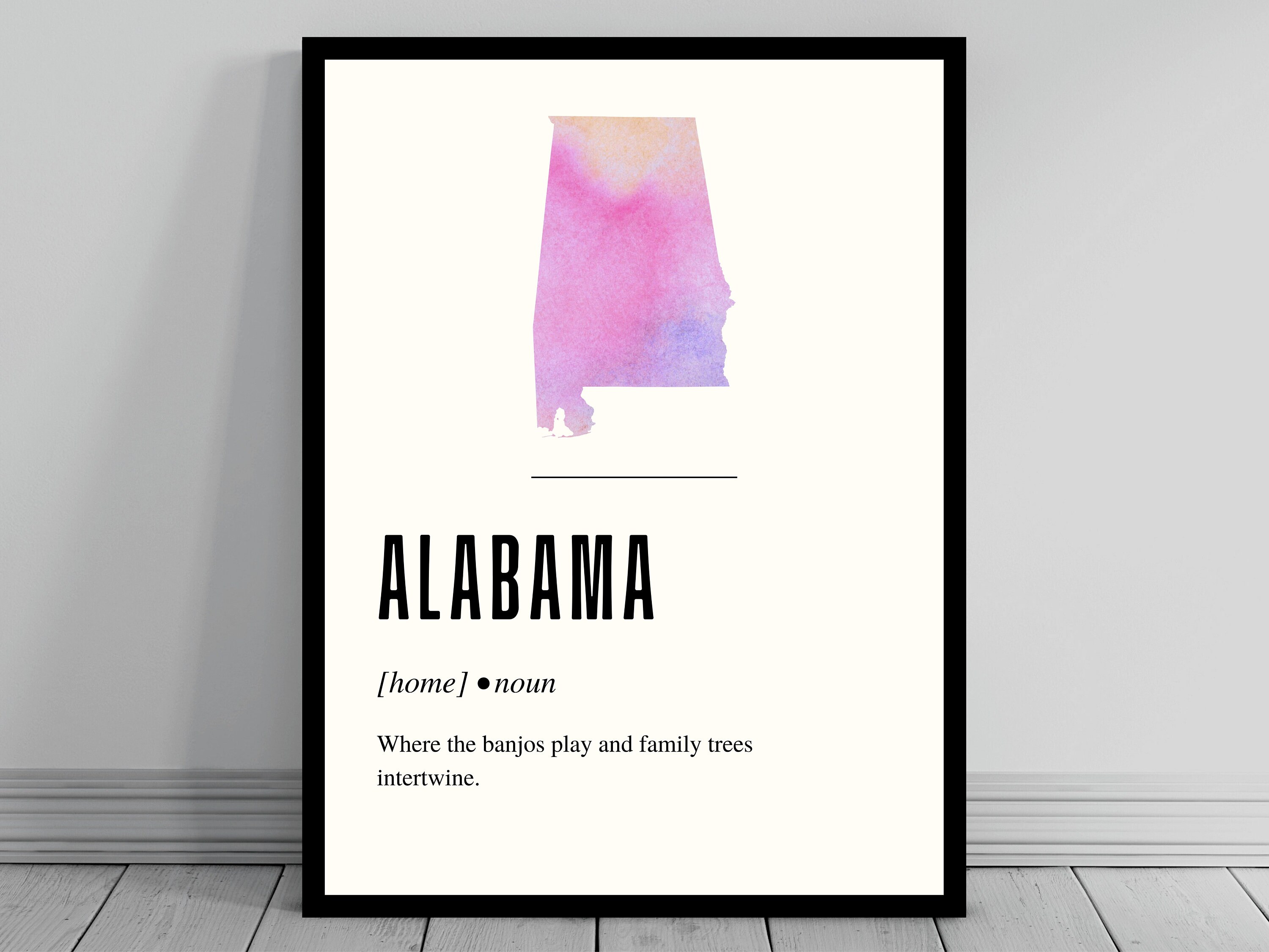 Funny Alabama Definition Print Alabama Poster Minimalist S - Inspire Uplift