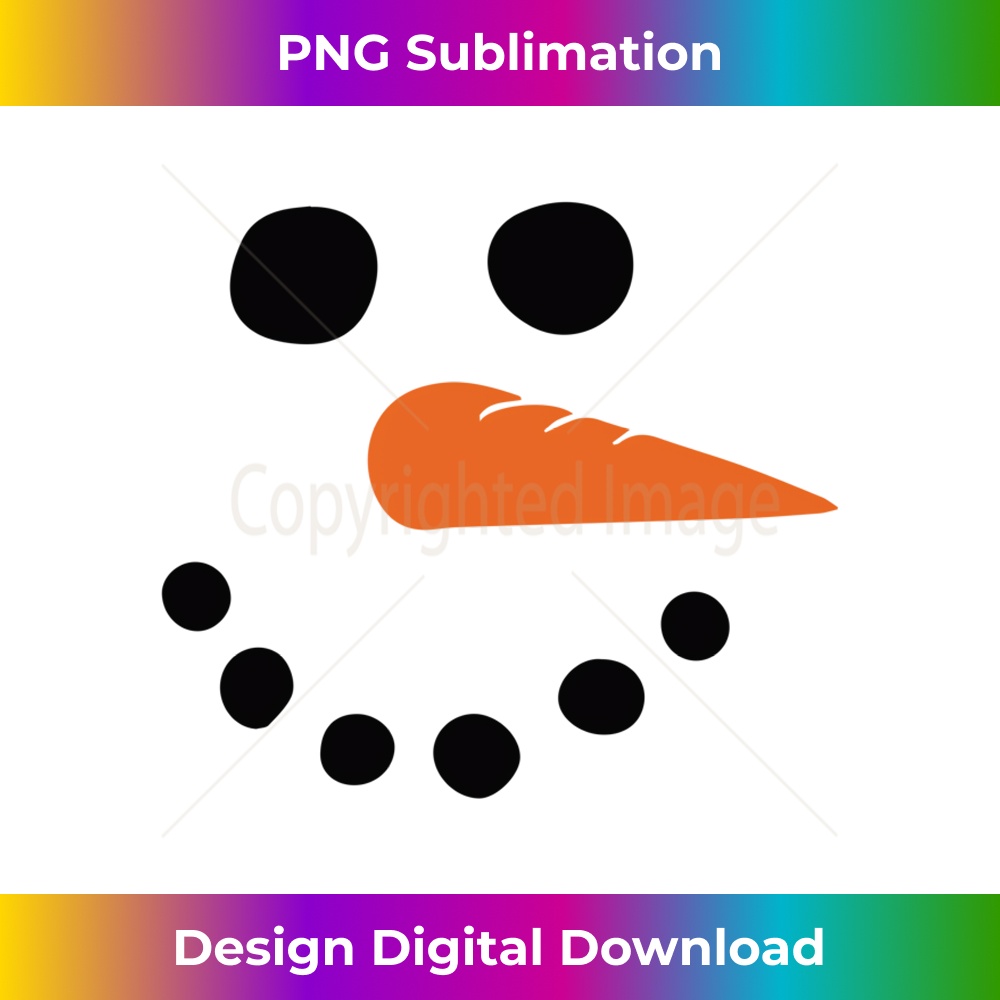 Winter Snowman Face Long Sl - Contemporary PNG Sublimation D | Inspire ...
