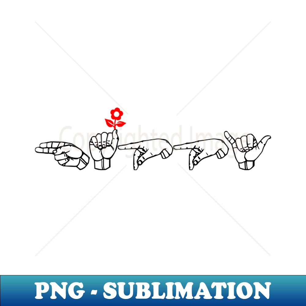 HAPPY ASL Sign Language Design - PNG Transparent Sublimation | Inspire ...