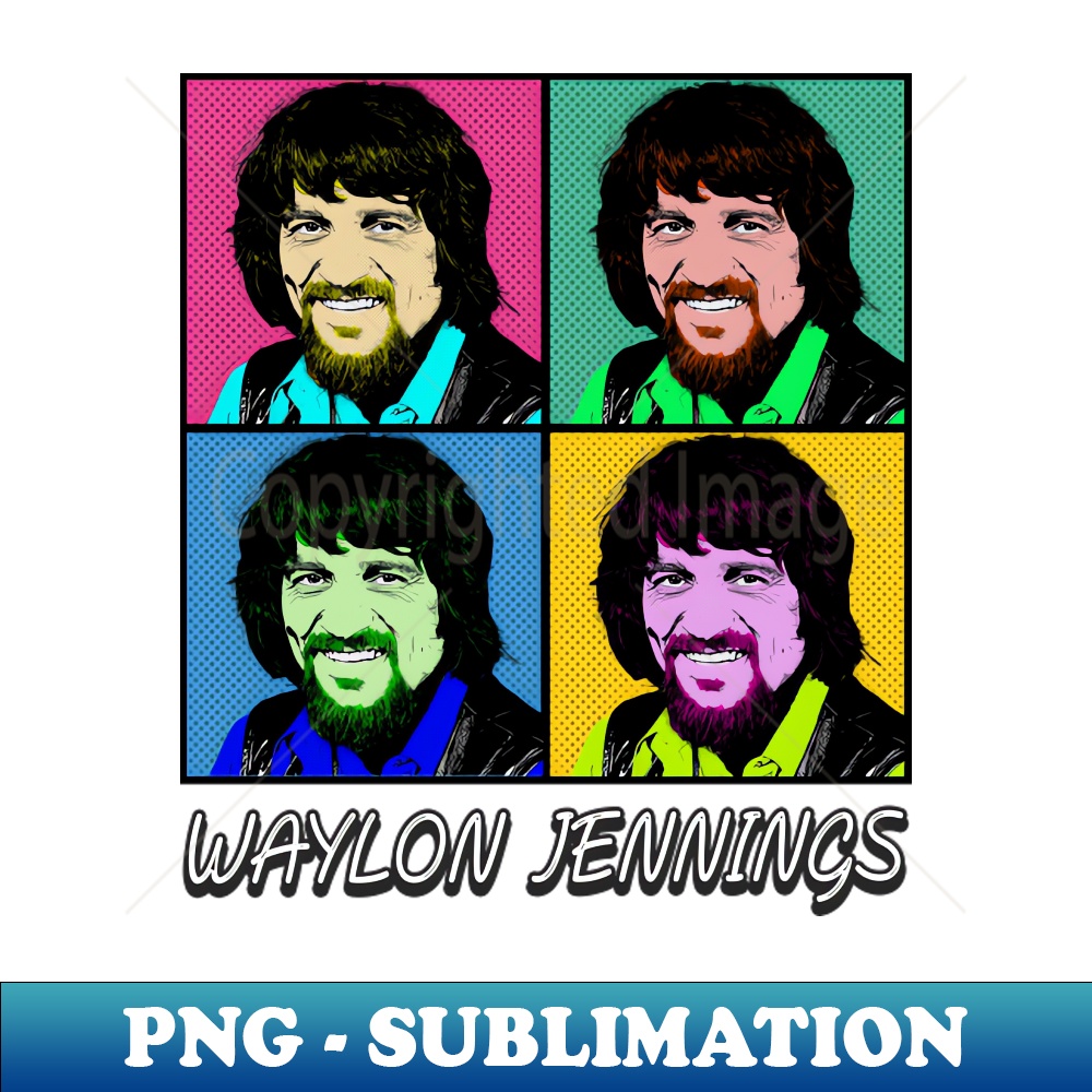Waylon Jennings 80s Pop Art Style - High-Resolution PNG Subl | Inspire ...