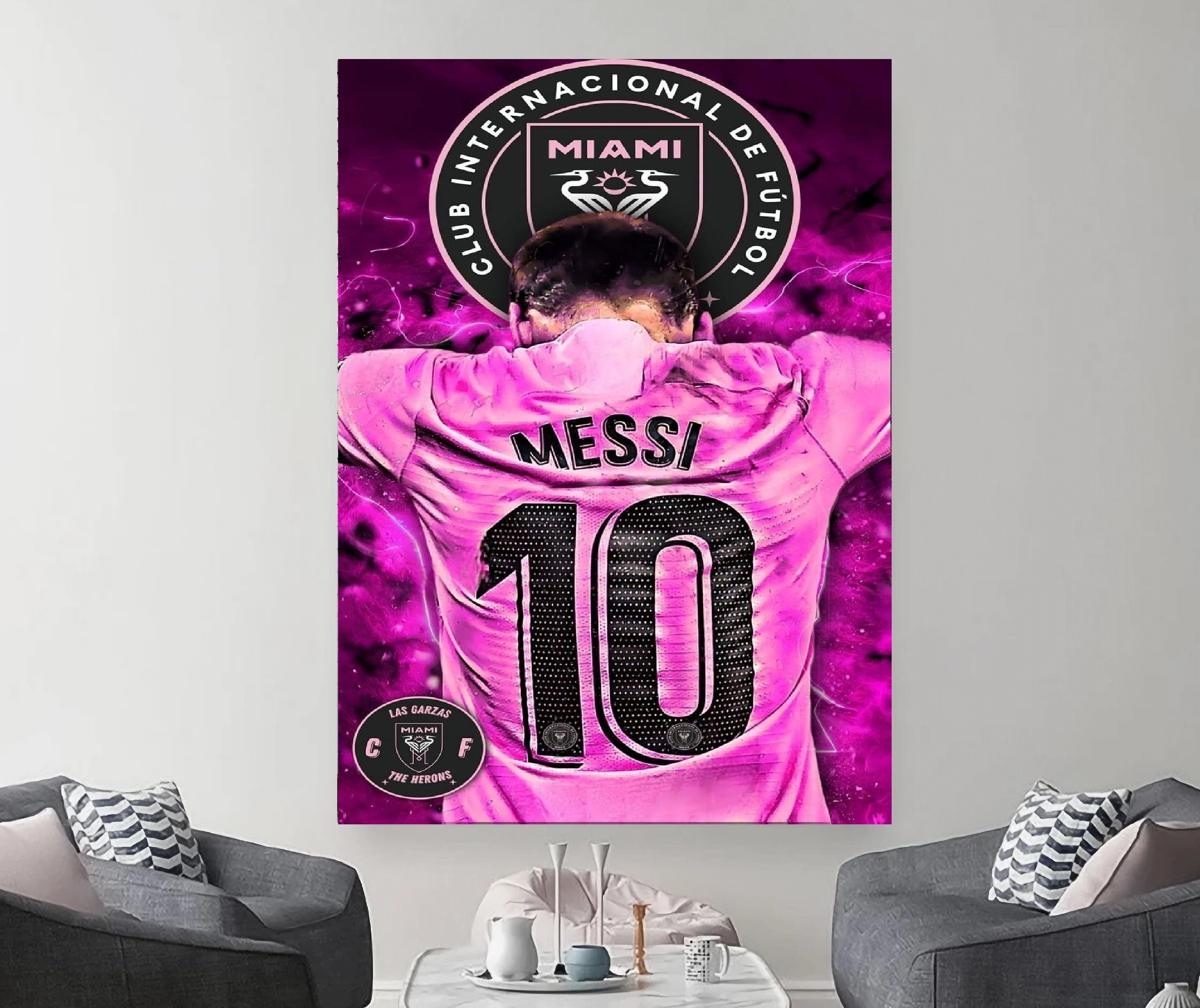 Champion Messi, Inter Miami Messi Canvas Lionel Messi Poster - Inspire ...