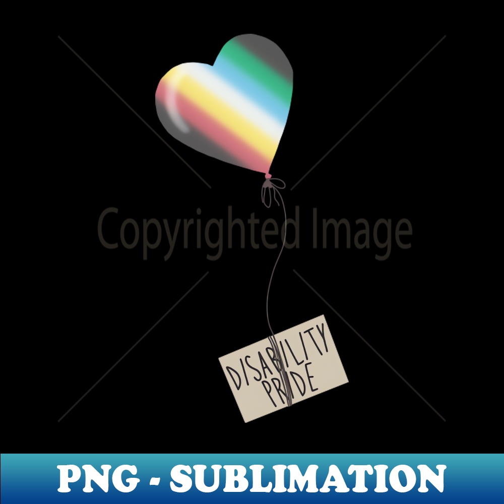 Disability pride flag balloon - Signature Sublimation PNG Fi | Inspire ...