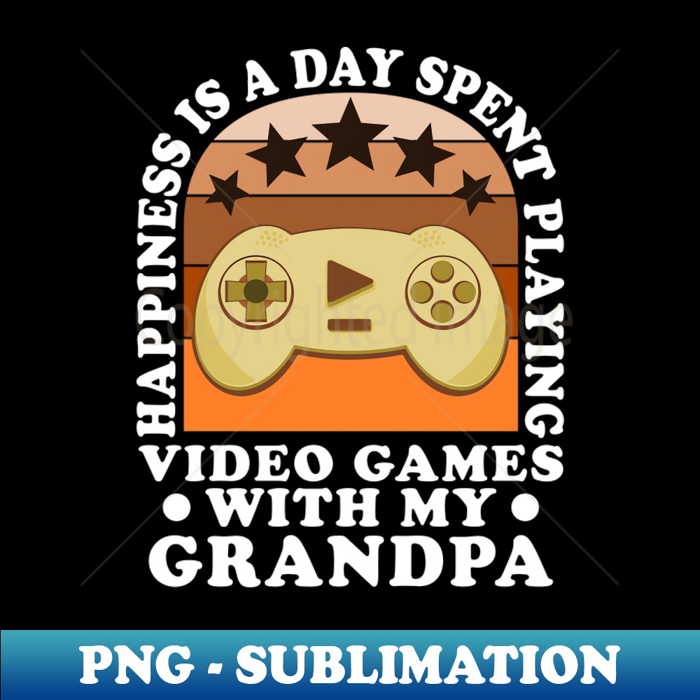 Happiness Quote Playing Video Games Grandchild Grandpa - PNG | Inspire ...