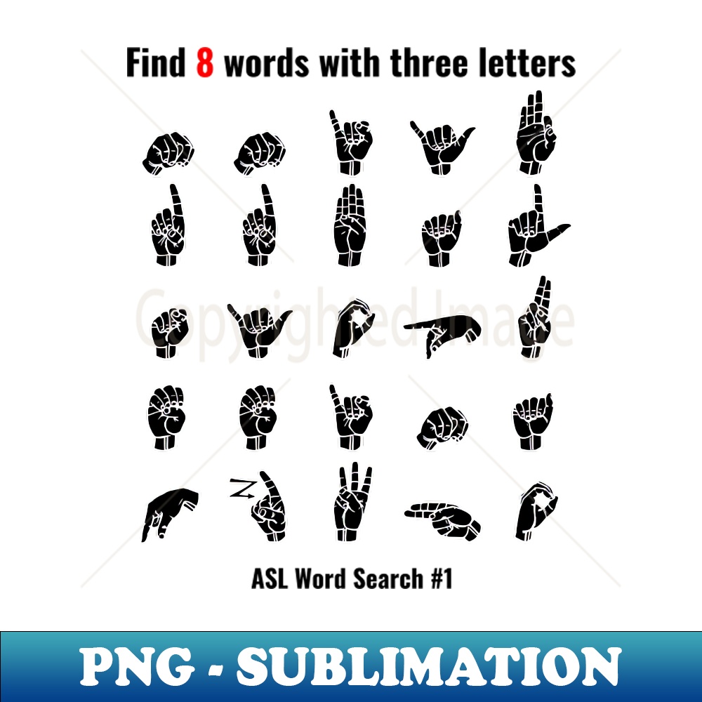 Sign Language Word Search Puzzle 1 ASL Sign Language Design - Inspire ...