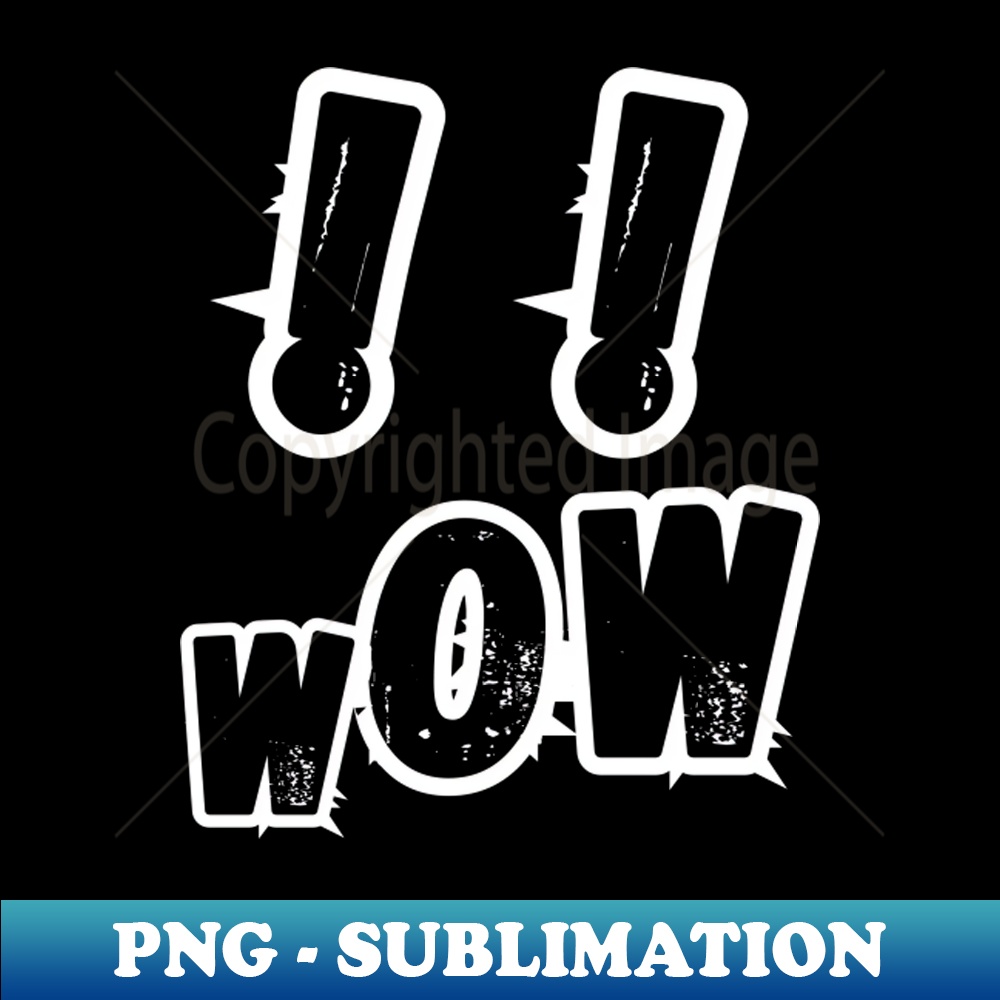 Wow screaming face black exclamation points with white outli | Inspire ...