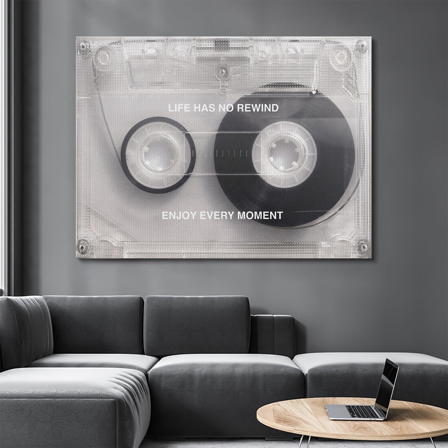 Life Has No Rewind Canvas Painting Quotes Wall Art | Inspire Uplift