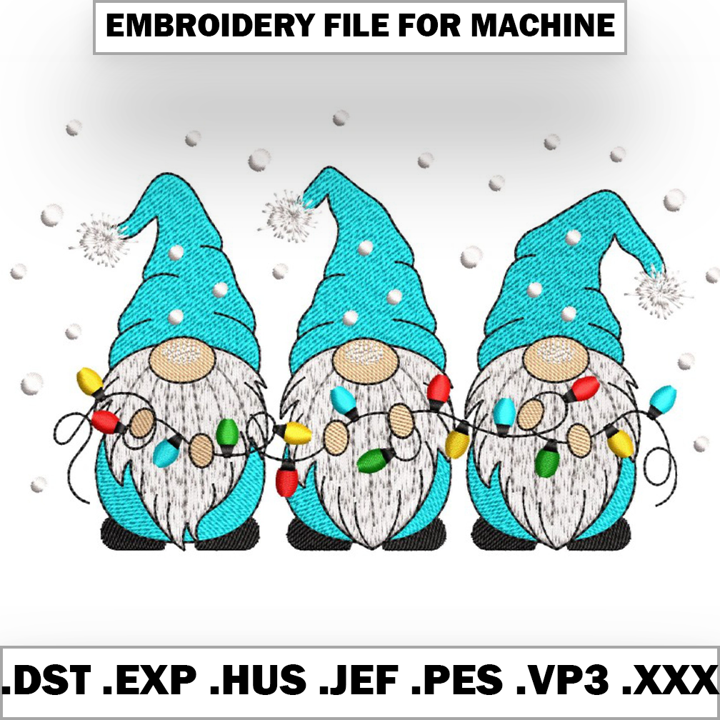 Merry Christmas Gnomes Embroidery Files, Winter Gnomes Machi | Inspire ...