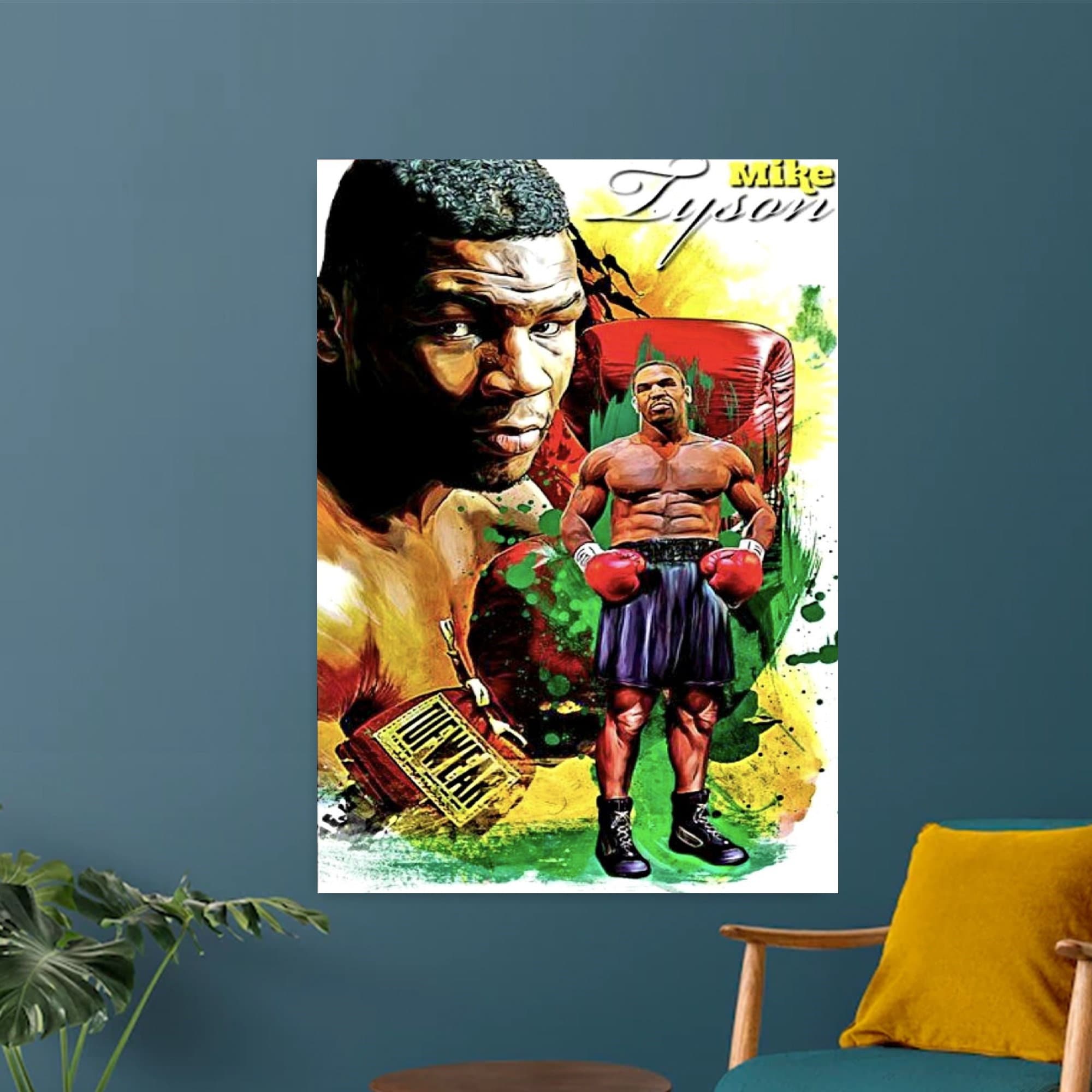 Mike Tyson Canvas Painting, Legendary Boxer Poster, Professi | Inspire ...