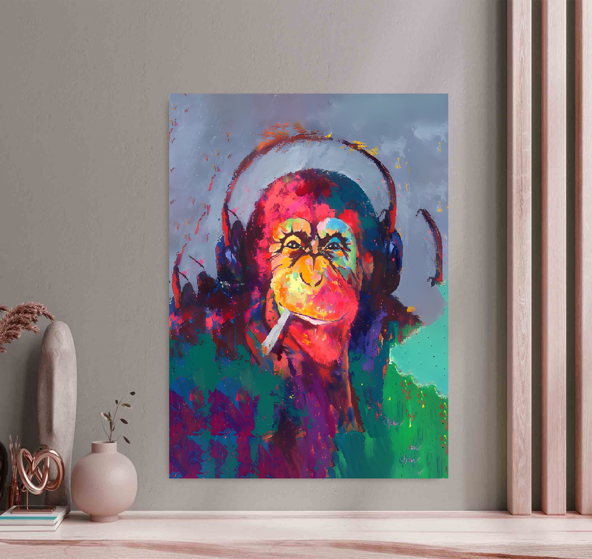Monkey Music Smoking DJ monkey music smoking dj art colorful | Inspire ...