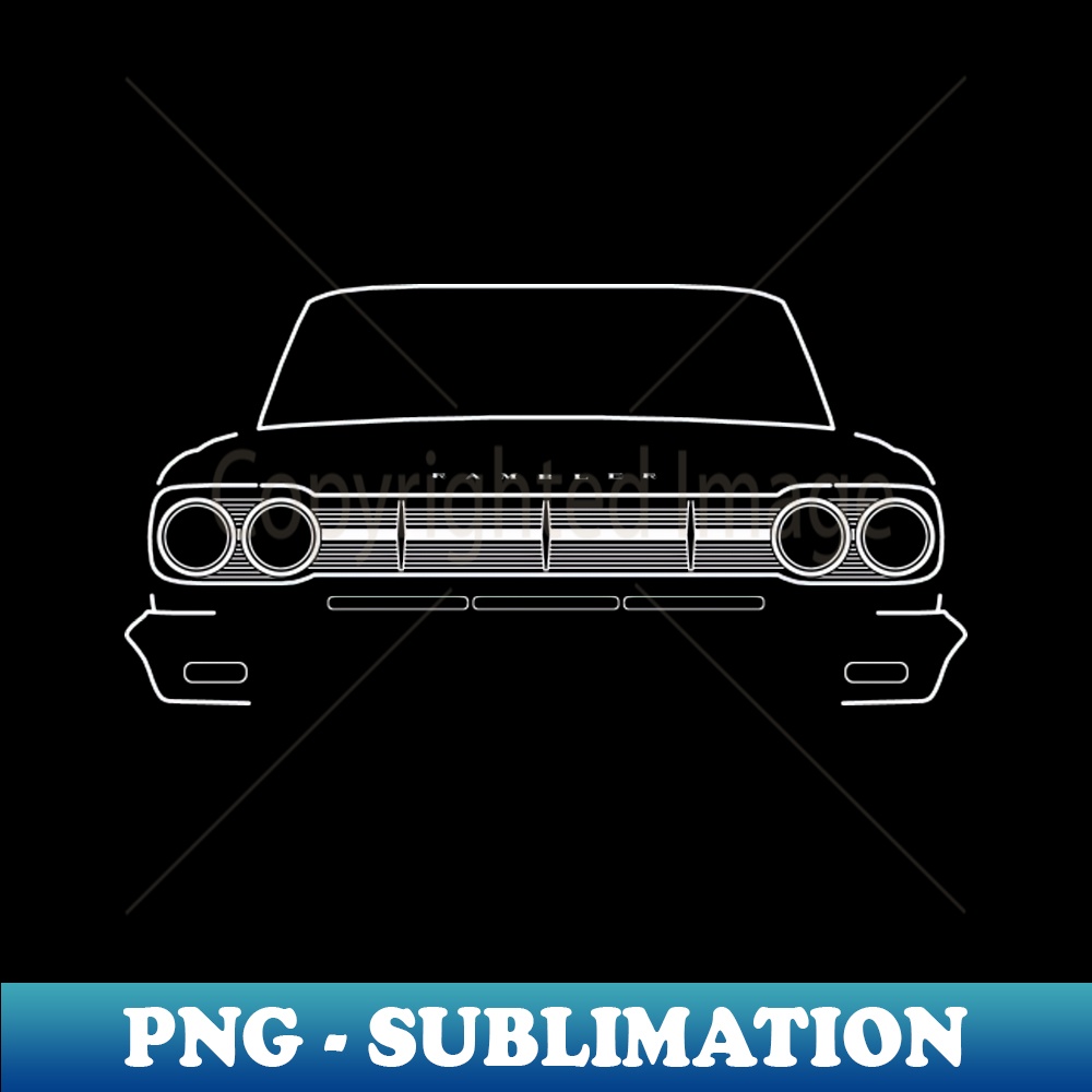 1965 AMC Rambler Classic car white outline - PNG Transparent | Inspire ...
