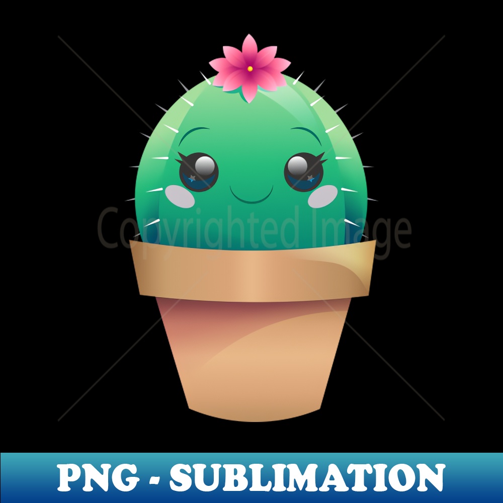 Cute Cactus in bloom with eyelashes - Exclusive Sublimation | Inspire ...