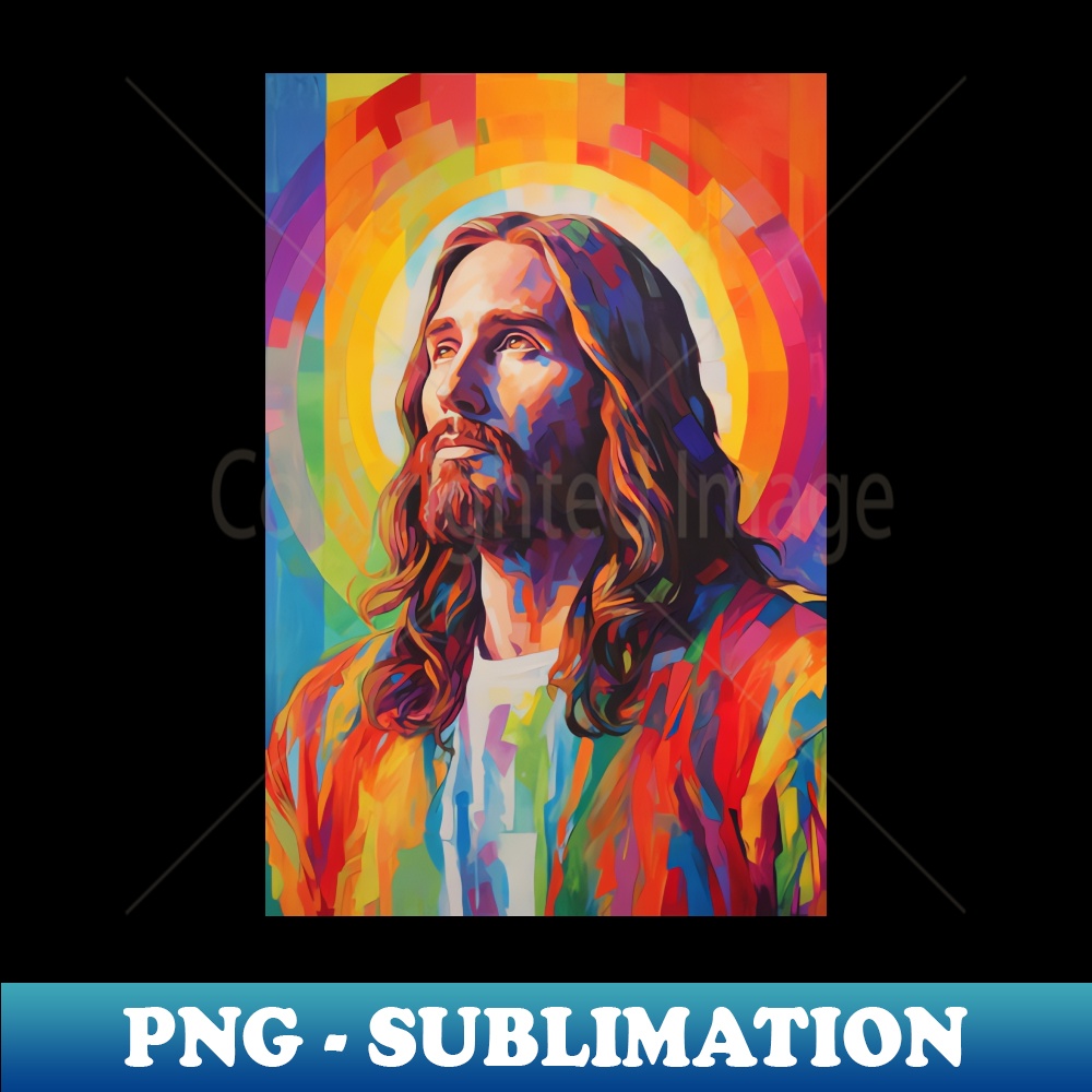 Rainbow Color Jesus - Exclusive PNG Sublimation Download - V | Inspire ...