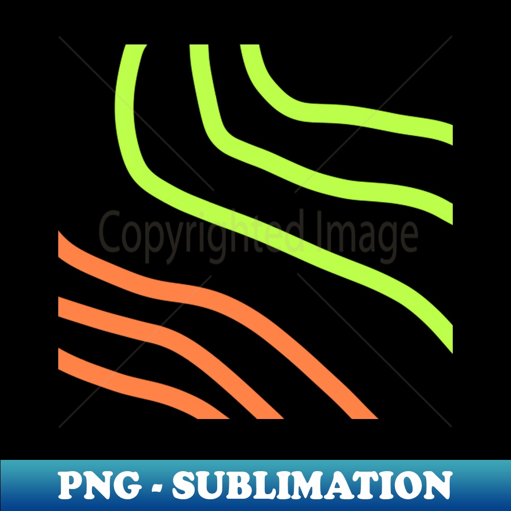 Green orange stripes abstract art - PNG Transparent Digital | Inspire ...