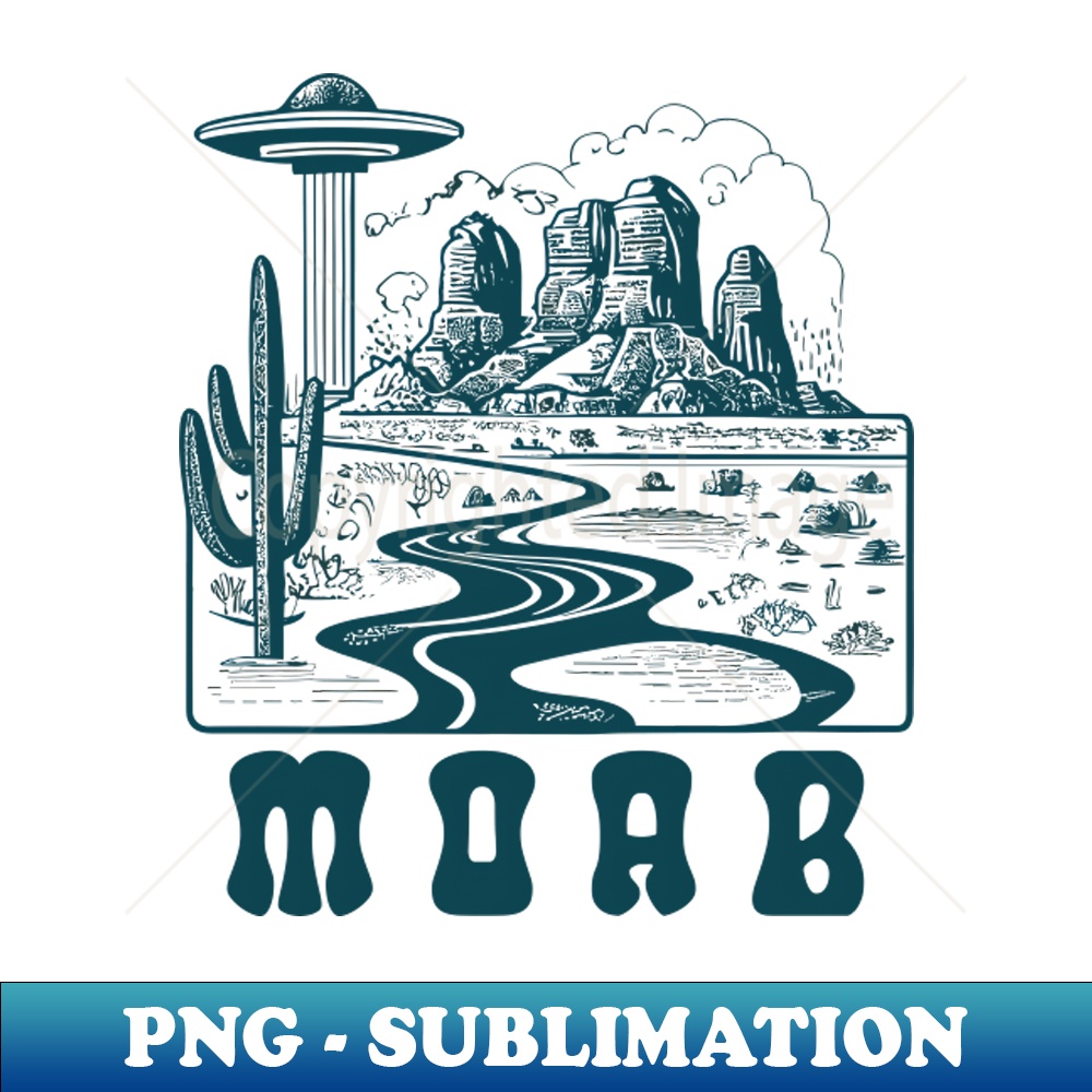 Vintage Retro Moab Desert Utah UFO Art - PNG Transparent Dig | Inspire ...