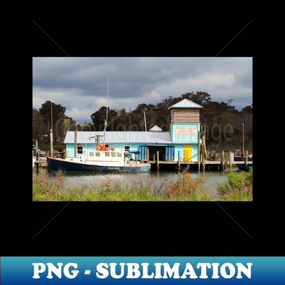 Local Seafood Market With Boat - Sublimation-Ready PNG File | Inspire ...