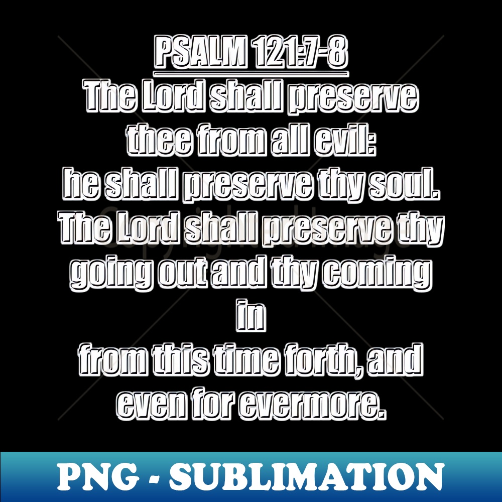 Bible Verse Psalm 1217-8 - Special Edition Sublimation PNG F | Inspire ...