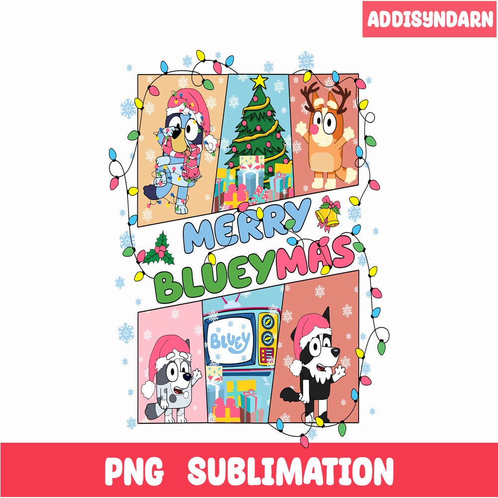 Bluey Christmas PNG, Bluey Character PNG, Christmas PNG - Inspire Uplift