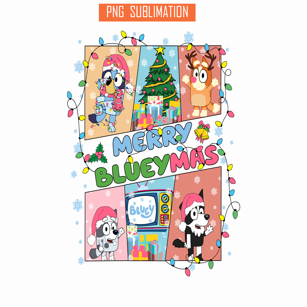 Bluey Christmas PNG, Bluey Character PNG, Christmas PNG - Inspire Uplift