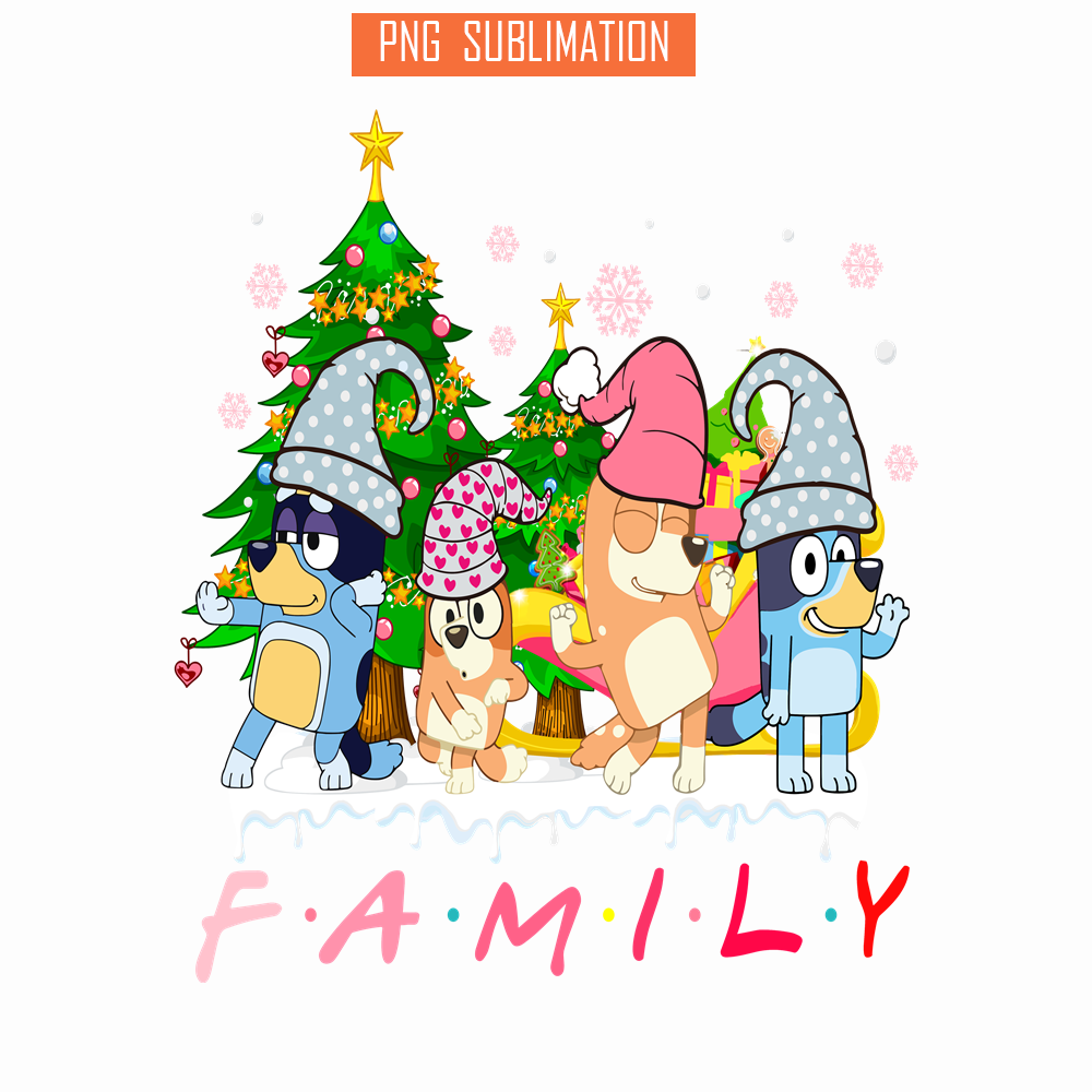 Bluey Character PNG, Santa Claus Bluey PNG, Christmas Night - Inspire ...