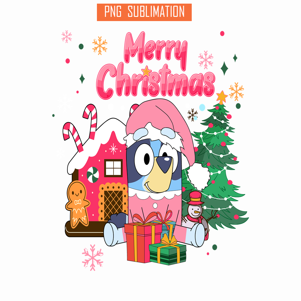 Bluey And Christmas Gift PNG, Christmas Tree PNG, Bluey And - Inspire ...