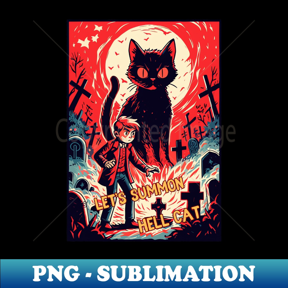 Lets summon hell cat - Trendy Sublimation Digital Download - | Inspire ...
