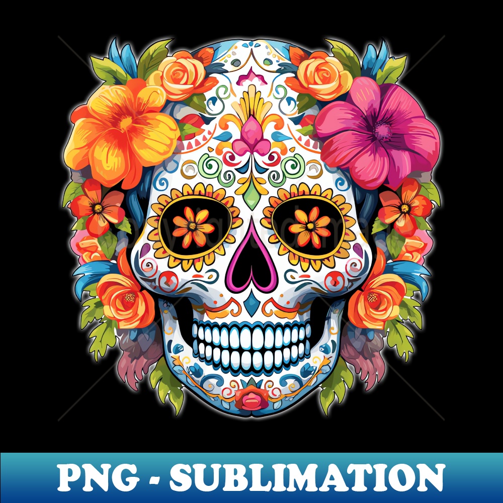 Colorful Day of the Dead Dia de Los Muertos Sugar Skull - Ae | Inspire ...