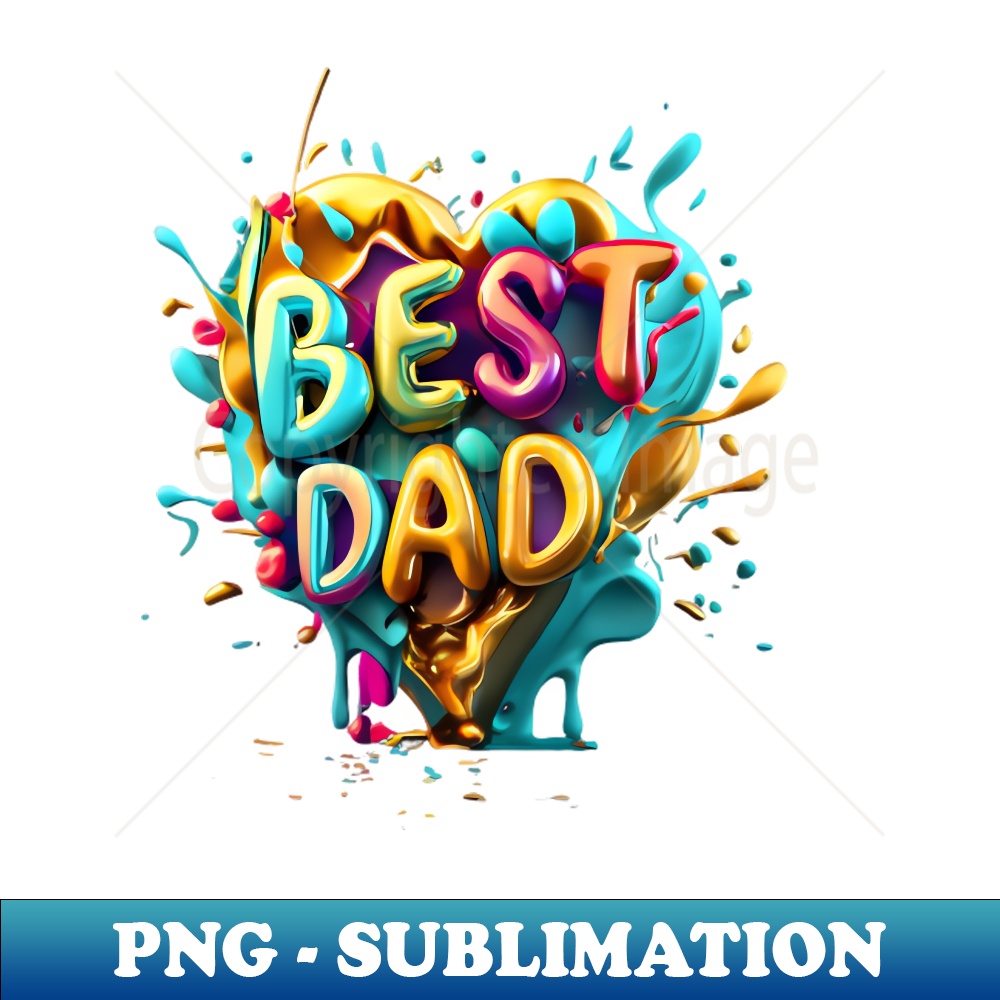 Best Dad - PNG Transparent Sublimation Design - Perfect for - Inspire ...