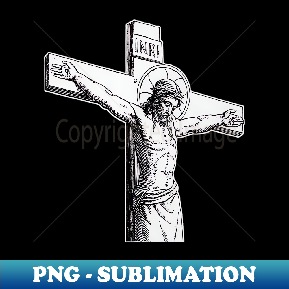 Jesus Christ Nailed to the Cross Sacred Drawing - Aesthetic | Inspire ...