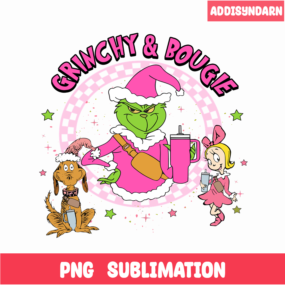 Grinchy And Bougie PNG, Christmas Tree PNG, Grinch Era PNG | Inspire Uplift