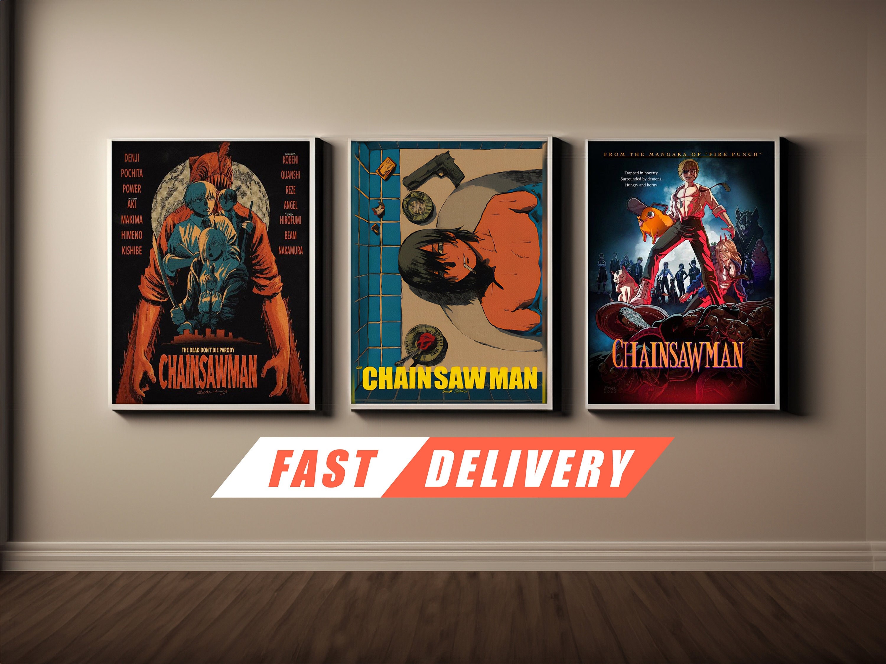 Chainsaw Man Poster - Chainsawman Power Posters Print, Cospl | Inspire ...