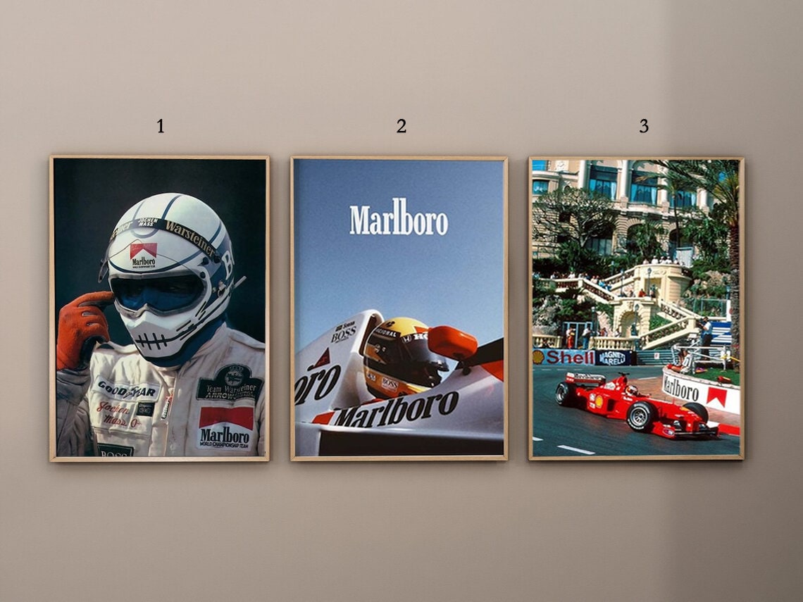Marlboro F1 Posters, F1 Poster, F1 Fan Gift Poster, Marlboro | Inspire ...