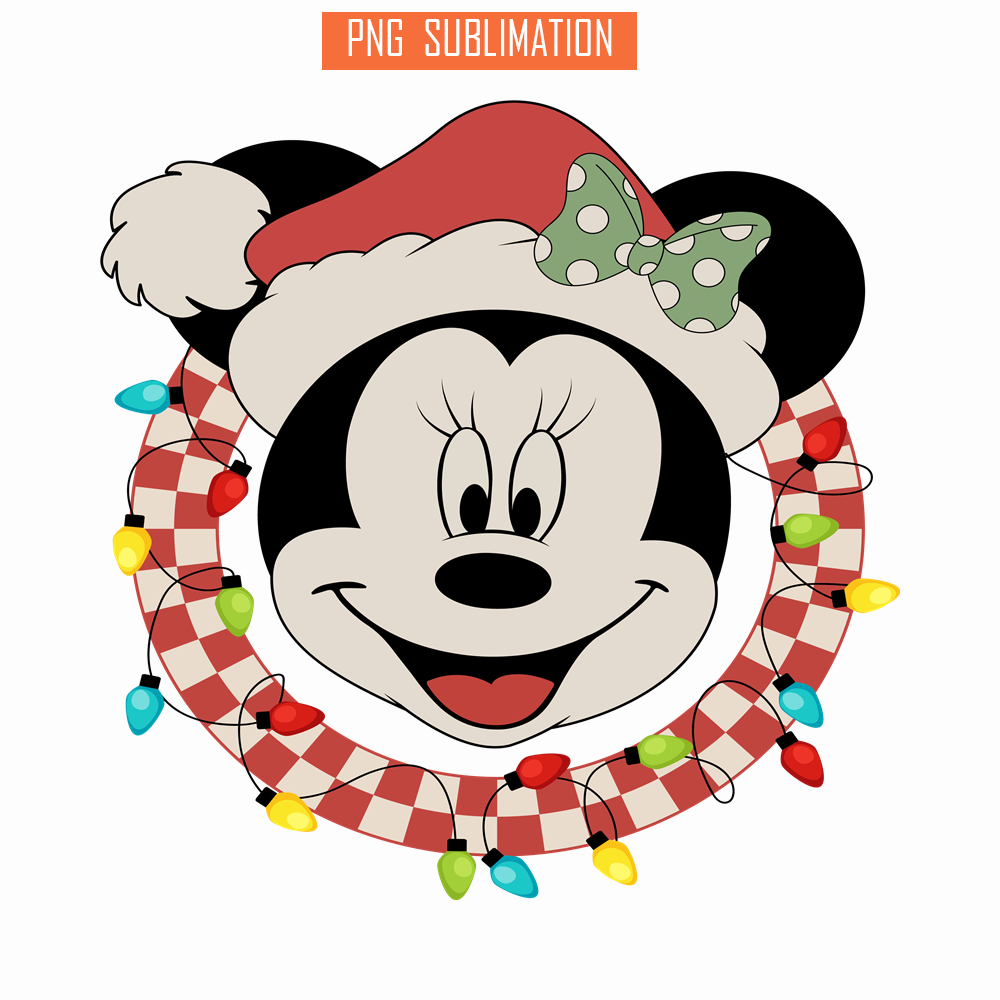 Minnie Mouse Retro Christmas SVG PNG DXF EPS JPG | Inspire Uplift