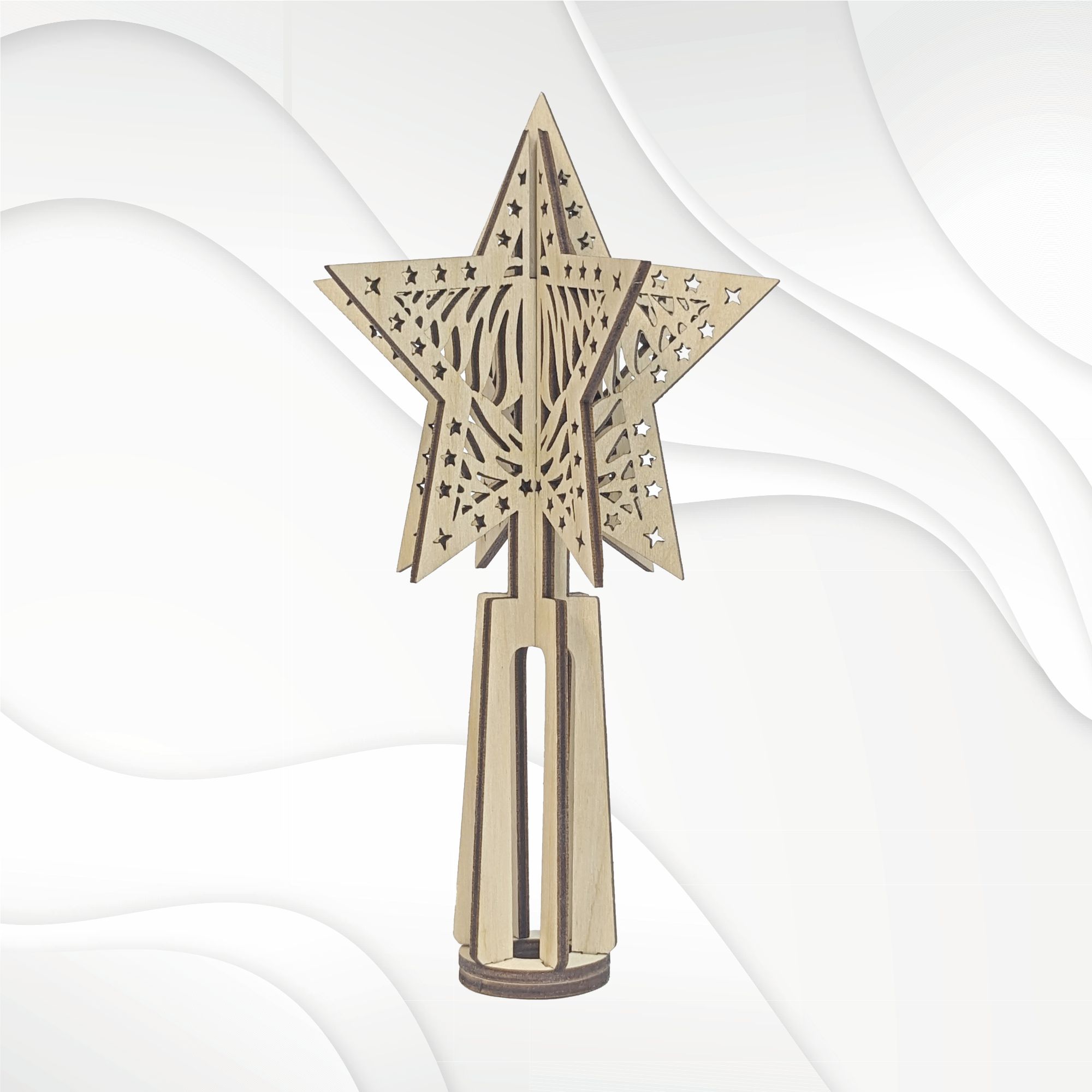 Christmas Tree Topper, project laser cut. Svg dxf vector des | Inspire ...