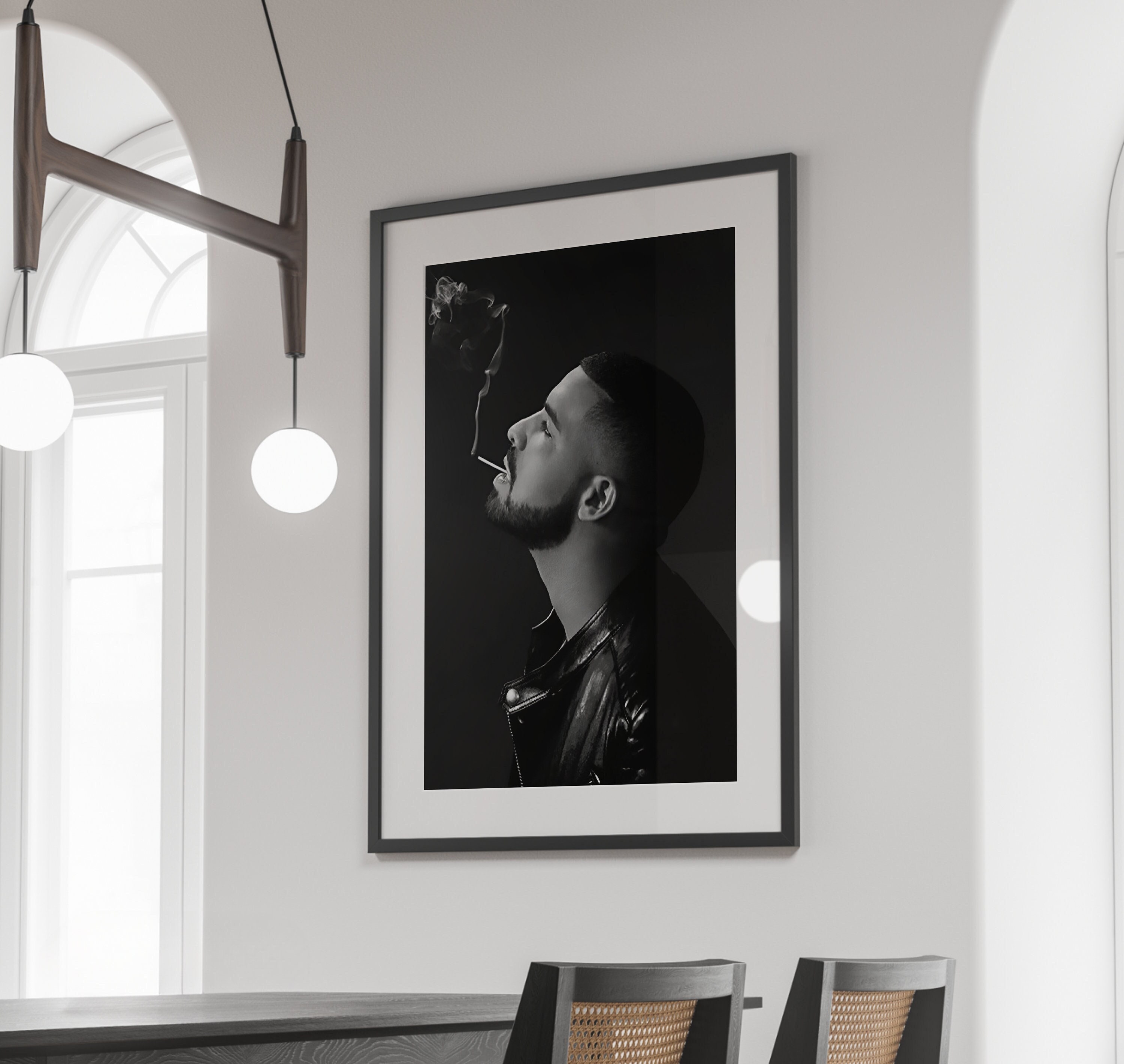 Drake Smoking Poster, Drake Poster, Rapper Poster, Black and - Inspire ...