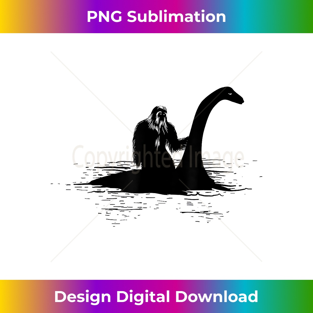 Bigfoot Riding Loch Ness Monster Cute Sasquatch - Eco-Friend | Inspire ...