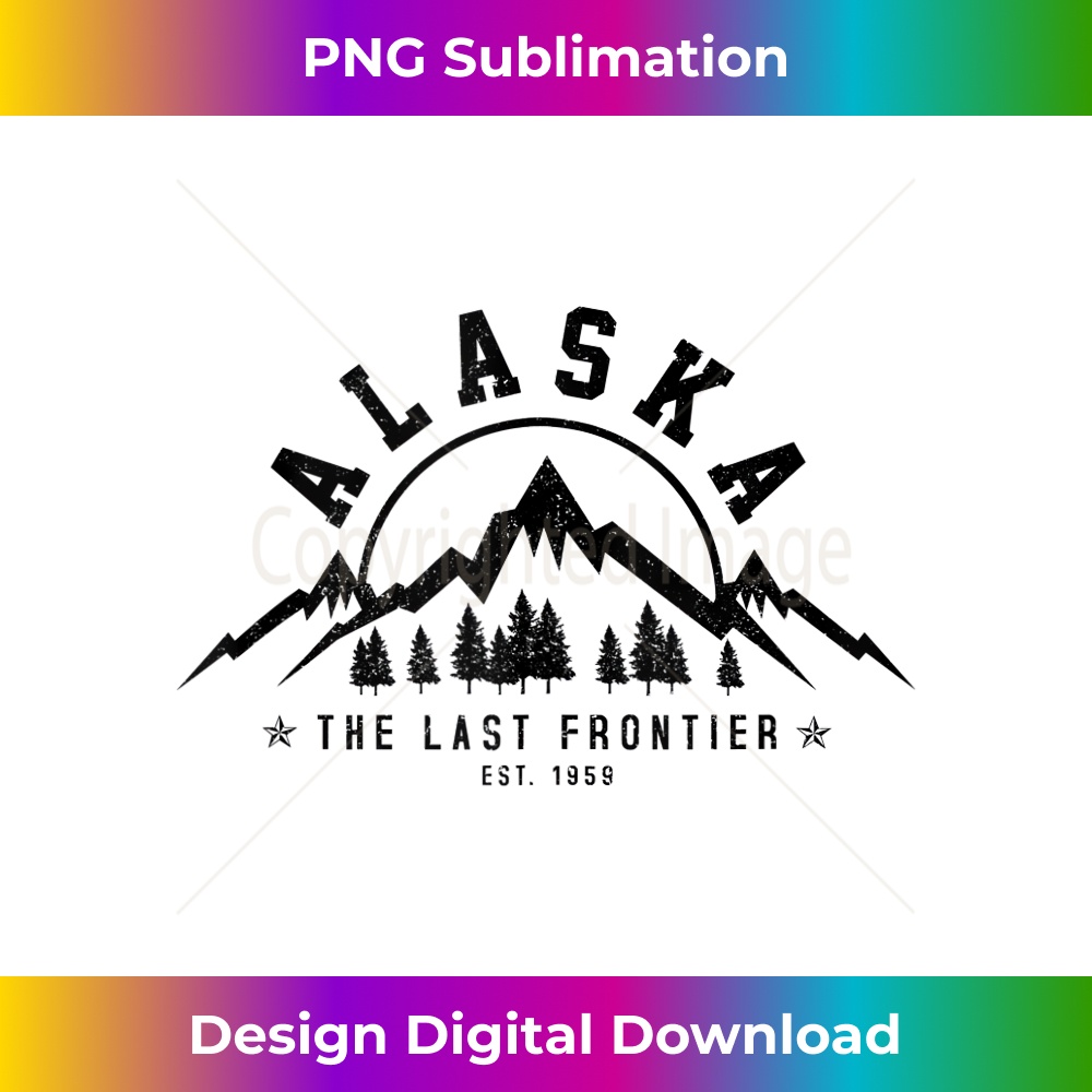 Alaska The Last Frontier Est. 1959 Mountains Nature Gift Tan | Inspire ...