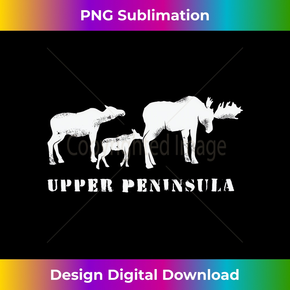 Moose Family for Yoopers Michigan Upper Peninsula Long Sl - | Inspire ...
